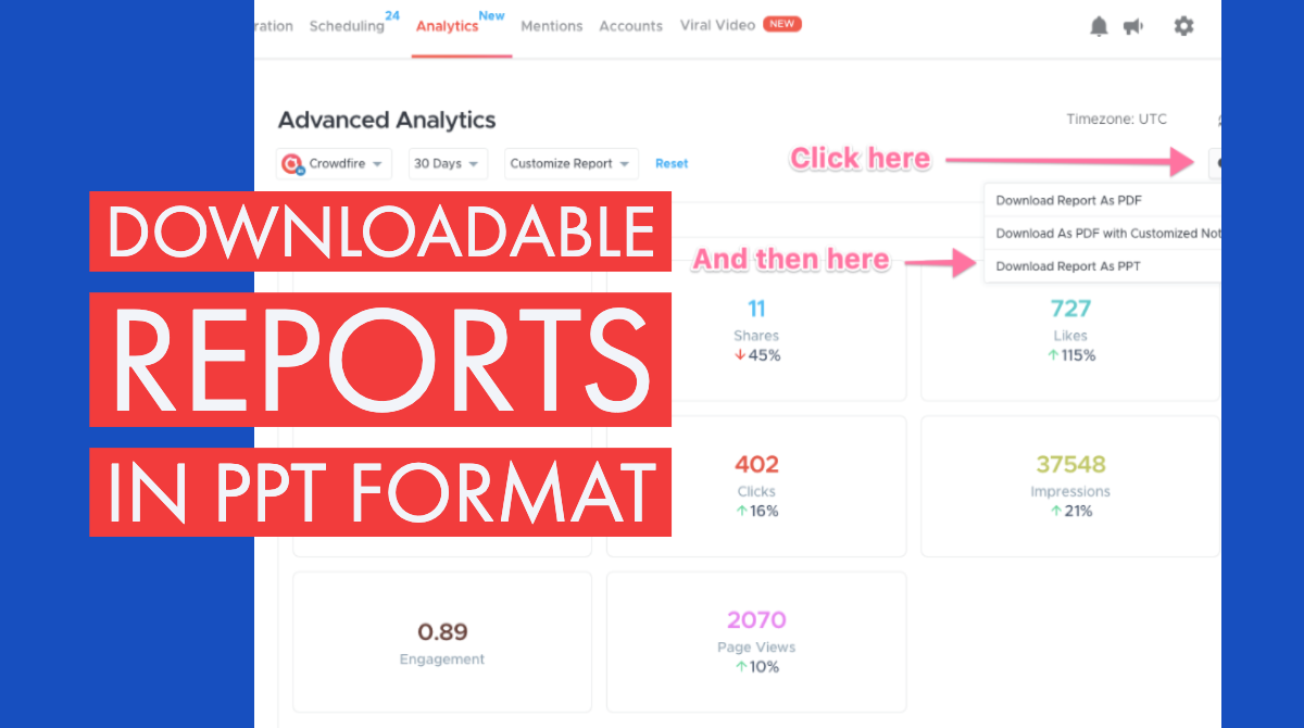 Product Update - Downloadable Reports in PPT format - The Crowdfire blog